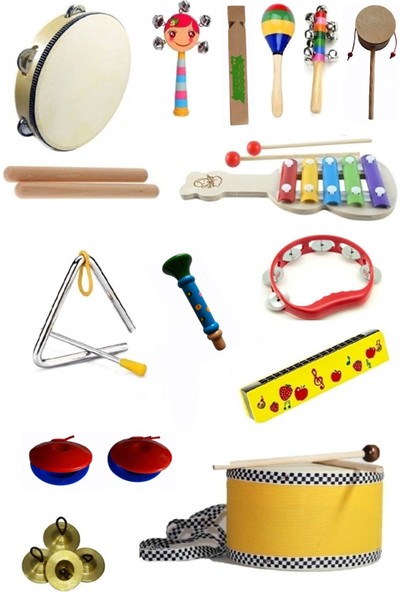 Vipfırsat 25 Parça Müzik Aletleri Seti Ritim Seti Vipfırsat 25 Parça Müzik Aletleri Seti Ritim Seti