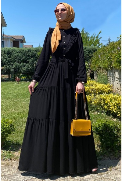 Rabia Şamlı Feriz Elbise Siyah