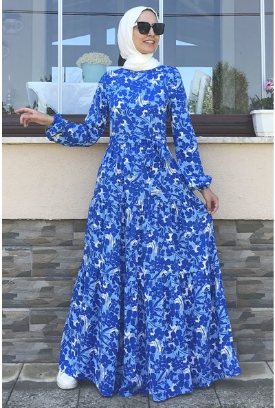 Rabia Şamlı Ayça Mavi Elbise Rabia Şamlı Ayça Mavi Elbise