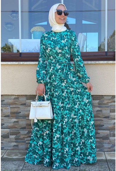 Rabia Şamlı Ayça Yeşil Elbise Rabia Şamlı Ayça Yeşil Elbise