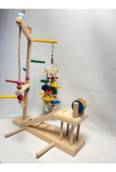 Notre Monde Pet Ahşap Elyapımı Dev Papağan Oyun Platformu Notre Monde Pet Ahşap Elyapımı Dev Papağan Oyun Platformu