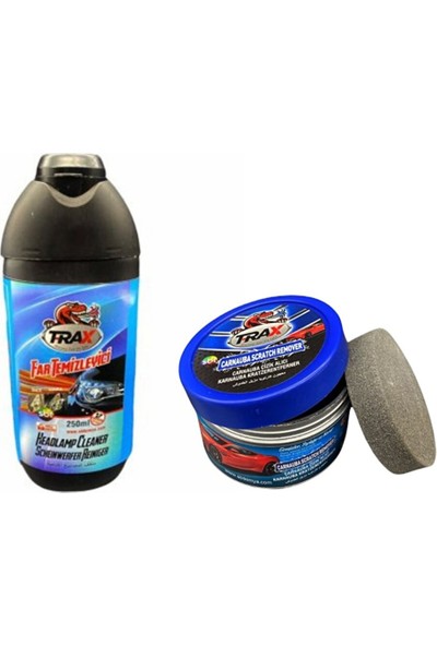 Trax Araba Oto Çizik Giderici Üstün Koruma Oto Çizik Alıcı ve Far Temizleyici Süper Parlaklık 300 ml Trax Araba Oto Çizik Giderici Üstün Koruma Oto Çizik Alıcı ve Far Temizleyici Süper Parlaklık 300 ml