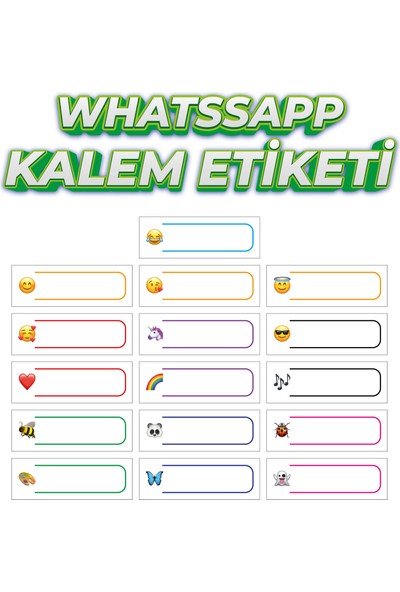 Hafsa Ticaret 128 Adet Kalem Etiketi Whatssapp Emoji Hafsa Ticaret 128 Adet Kalem Etiketi Whatssapp Emoji