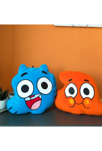 Froxxo Ikili Nakışlı Büyük Boy Gumball Şekilli Yastık
