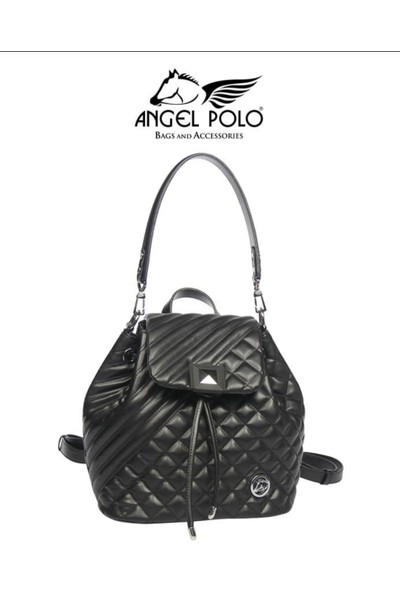 Angel Polo Siyah Sırt Çanta