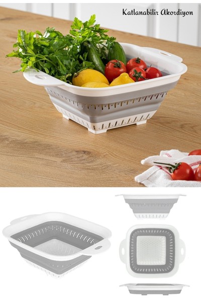 Çarşıdayız Katlanabilir Akordiyon Kare Süzgeç 20X20X10 Çarşıdayız Katlanabilir Akordiyon Kare Süzgeç 20X20X10