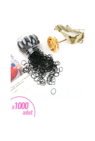 Monalisa 1000 Adet Siyah Saç Örgü Lastiği Örgülastik Monalisa 1000 Adet Siyah Saç Örgü Lastiği Örgülastik