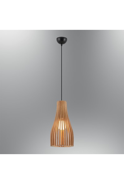 Özay Silino Ahşap Sarkıt Meşe Avize