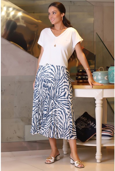 Nazen Giyim Pileli Kadın Uzun Etek 61220-2Y2 Nazen Giyim Pileli Kadın Uzun Etek 61220-2Y2