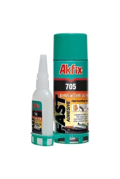 Akfix 705 Mdf Kit Hızlı Yapıştırıcı 200 ml + 50GR Yeni Tarihli Orijinal