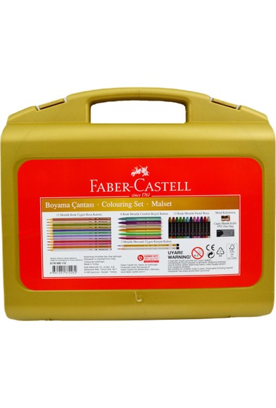 Faber-Castell Metalik Boyama Çantası 34 Parça Faber-Castell Metalik Boyama Çantası 34 Parça