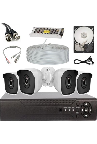 Elitcam Elit 4 Kameralı Pro Set Full Hd 1080P HDD Dahil Elitcam Elit 4 Kameralı Pro Set Full Hd 1080P HDD Dahil