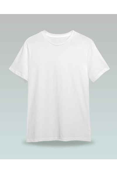 sfs group Bisiklet Yaka Düz Beyaz T-Shirt