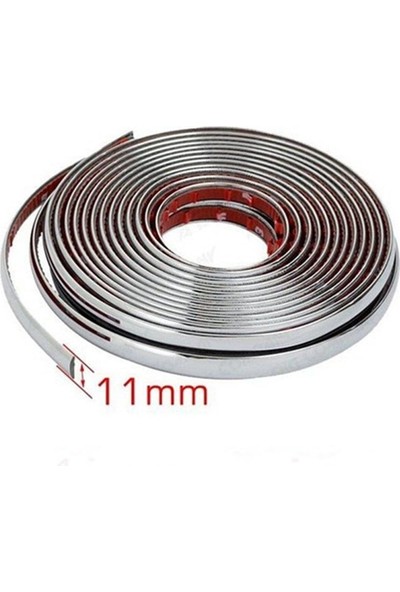 Bak Karıştır 11MM 3D Dekoratif Krom Nikelaj Şerit 11MM x 5 Metre Bak Karıştır 11MM 3D Dekoratif Krom Nikelaj Şerit 11MM x 5 Metre