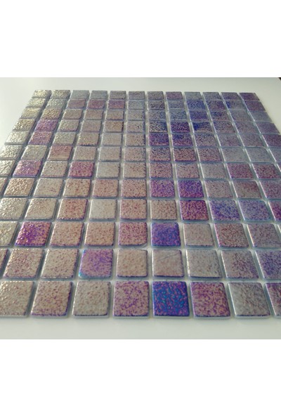 MozaiKristaL Havuz ve Tüm Yüzeyler Için 25X25X5 mm Püskürtme Lüsterli Mavi Cam Mozaik.