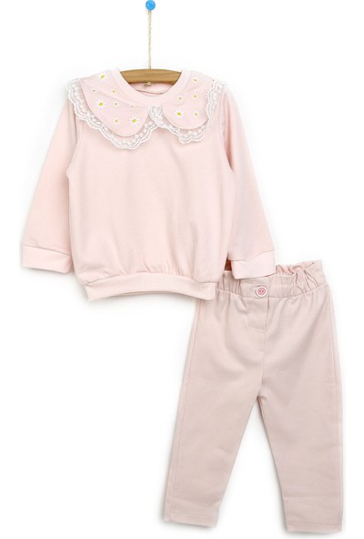 Bebecix Papatyam - Fisto Yaka Detaylı Sweatshirt - Pantolon Takım