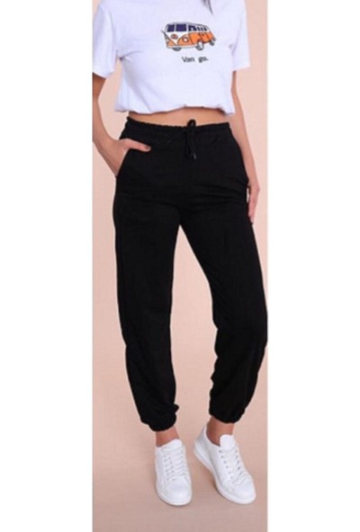 DAXİS Sportwear Company Kadın Siyah Jogger Iki Iplik Beli Lastikli Eşofman Altı DAXİS Sportwear Company Kadın Siyah Jogger Iki Iplik Beli Lastikli Eşofman Altı