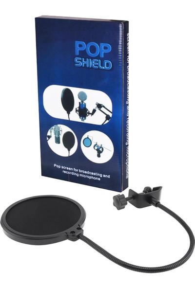 Zerx Stüdyo Mikrofon Pop Filtre - Pop Filter Gürültü Engelleyici Zerx Stüdyo Mikrofon Pop Filtre - Pop Filter Gürültü Engelleyici
