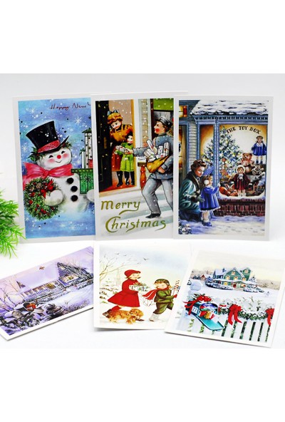 Bimotif Kartpostal Yılbaşı 6 Adet