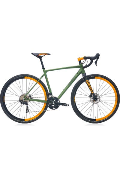 Carraro Gravel G2 28 Jant 50 cm 20 Vites Hidrolik Disk Fren Yol Bisikleti-Mat Haki Yeşili Siyah Turuncu Carraro Gravel G2 28 Jant 50 cm 20 Vites Hidrolik Disk Fren Yol Bisikleti-Mat Haki Yeşili Siyah Turuncu