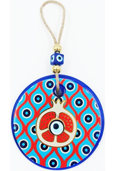 Popseker Cam Nazar Boncuklu Nar Figürlü Yaldızlı El Yapımı Duvar Dekorasyon Süsü Popseker Cam Nazar Boncuklu Nar Figürlü Yaldızlı El Yapımı Duvar Dekorasyon Süsü