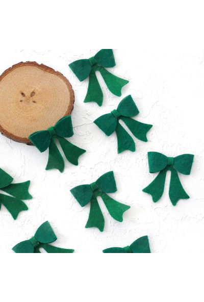 Bimotif Keçe Motif Fiyonk Yeşil 100 Adet