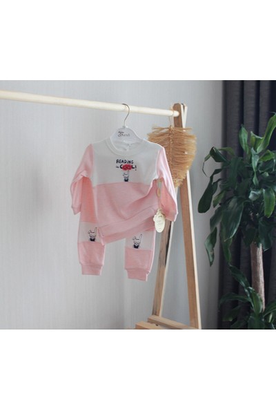 Emka Baby Pembe Mini Tavşanlı Ikili Alt Üst Kız Bebek Takım Emka Baby Pembe Mini Tavşanlı Ikili Alt Üst Kız Bebek Takım