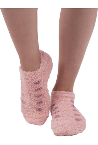 Sahab Sabab Kadın Puantiyeli Peluş Çorap 48800 Pudra