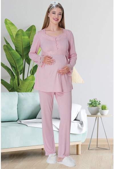 Mecit Pijama Mecit 5711 Pembe Hamile Lohusa Pijama Takımı Mecit Pijama Mecit 5711 Pembe Hamile Lohusa Pijama Takımı