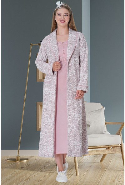 Mecit Pijama Mecit 5710 Pembe Sabahlıklı Lohusa Gecelik Takım Mecit Pijama Mecit 5710 Pembe Sabahlıklı Lohusa Gecelik Takım