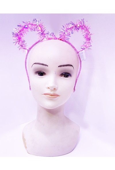 LED Işıklı Püsküllü Mickey Minnie Mouse Kulak Pembe Taç 19X17 cm LED Işıklı Püsküllü Mickey Minnie Mouse Kulak Pembe Taç 19X17 cm