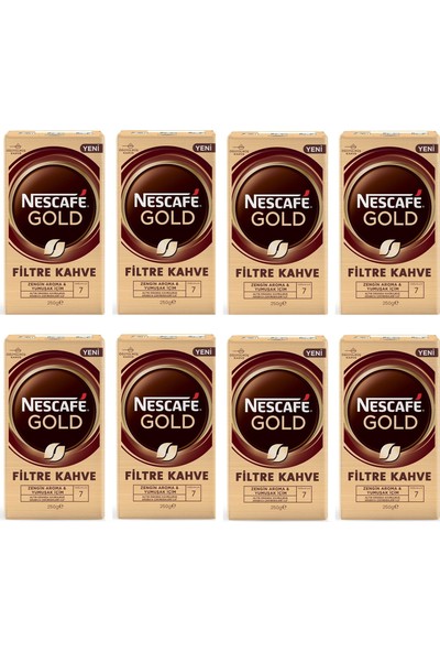Nescafe Gold Filtre Kahve 250 gr x 8