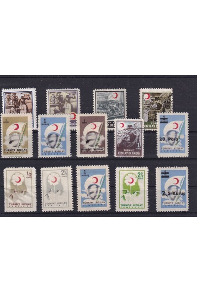 Trcollect 14 Adet Kartelasında Kızılay Temalı Pul Serisi Trcollect 14 Adet Kartelasında Kızılay Temalı Pul Serisi