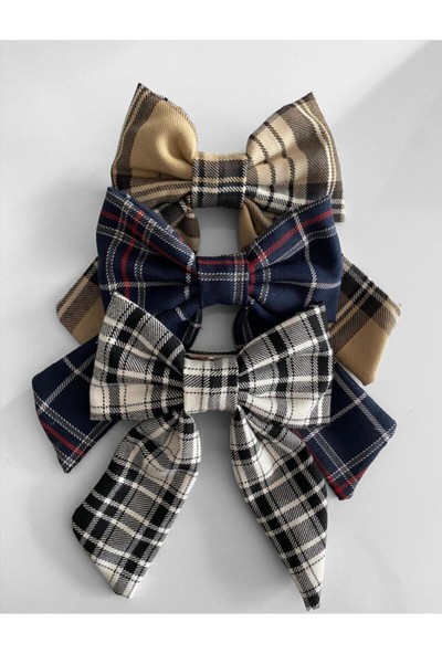 Csr Aksesuar Ekose Saç Tokası Set