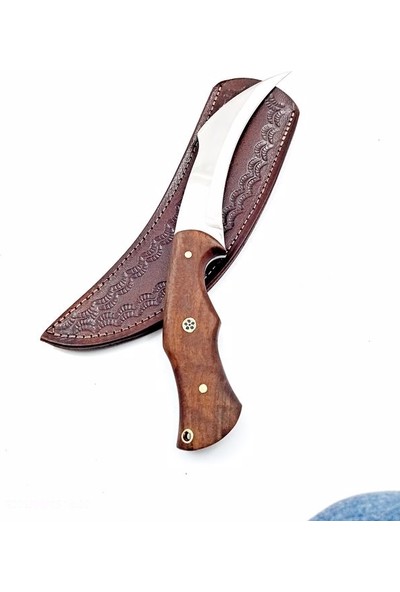 Göcen El Yapımı Ceviz Kabzeli Av Bıçağı