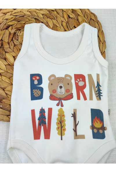 Sevnur Baby Baskılı Pamuk Kumaş Çıtçıtlı Bady