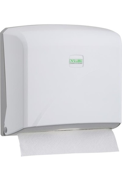 Omnipazar Vialli K2 Z Katlı Kağıt Havlu Dispenseri Mini 200'lü Beyaz Omnipazar Vialli K2 Z Katlı Kağıt Havlu Dispenseri Mini 200'lü Beyaz