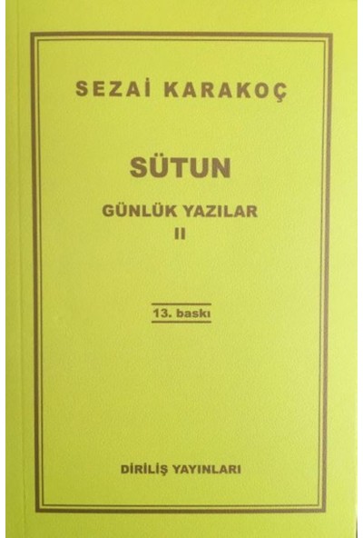Günlük Yazılar Sütun