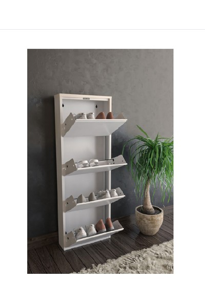 A&C Metal 4 Kapaklı Metal Ayakkabılık Dolabı