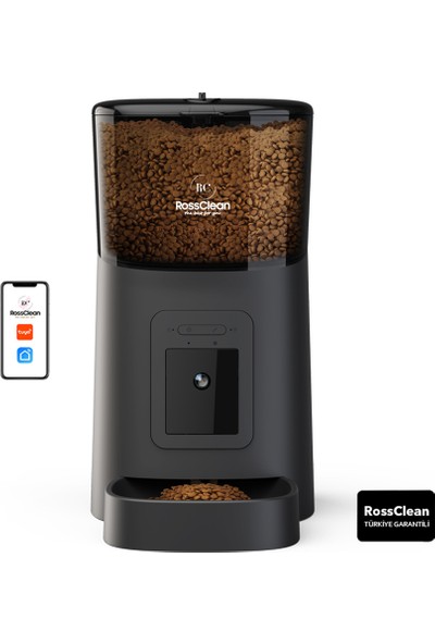Rossclean Pet Feeder 1080P Ayarlanabilir Kameralı-Wifili-Kedi Köpek Akıllı Mama Kabı Rossclean Pet Feeder 1080P Ayarlanabilir Kameralı-Wifili-Kedi Köpek Akıllı Mama Kabı
