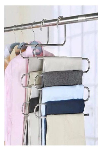 Arvale Metal Pantolon Eşarp Askısı 5 Katlı 1 Adet Askı Arvale Metal Pantolon Eşarp Askısı 5 Katlı 1 Adet Askı