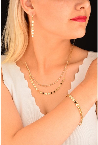 Cebeci 14 Ayar Dorikalı Pullu Altın Set Takımı Cebeci 14 Ayar Dorikalı Pullu Altın Set Takımı