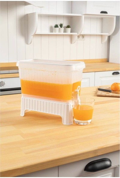 Kıtaygroup Musluklu ve Ayaklı Buzdolabı Içi Seyyar Su Sebili, Limonata Sebili, Beyaz Renk