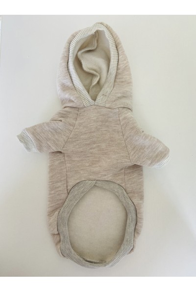 Zeyşil Pati Store Krem Kapüşonlu Kedi ve Köpek Sweat Zeyşil Pati Store Krem Kapüşonlu Kedi ve Köpek Sweat
