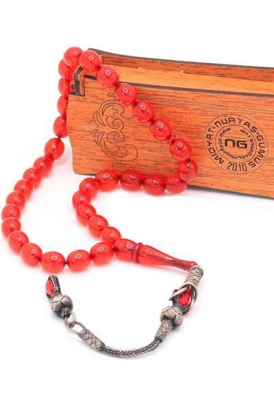 Arpa Kesim Kırmızı Sıkma Kehribar Tesbih 201021213