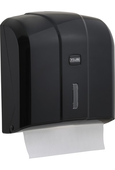 Omnipazar Vialli KH300B Z Katlı Kağıt Havlu Dispenseri 300'lü Siyah Omnipazar Vialli KH300B Z Katlı Kağıt Havlu Dispenseri 300'lü Siyah