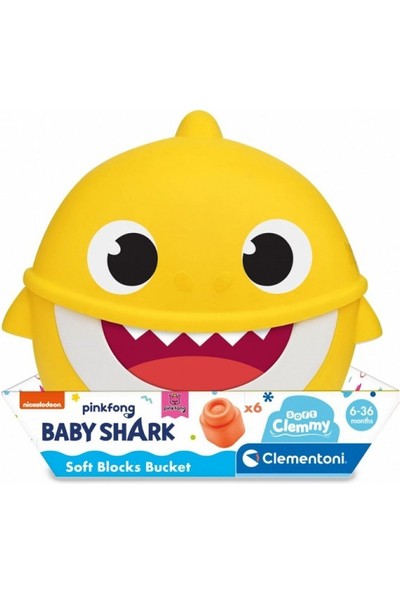 17427 Baby Clementoni, Baby Shark - Yumuşak Blok Kovası / 6-36 Ay 17427 Baby Clementoni, Baby Shark - Yumuşak Blok Kovası / 6-36 Ay