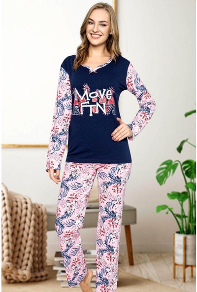 Eminna Uzun Kollu Kadın Pijama Takımı