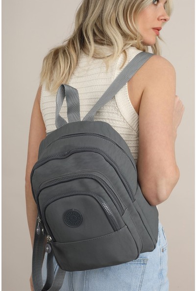 Lemona Unisex Krinkıl Kumaş Çok Bölmeli Okul ve Sırt Çantası