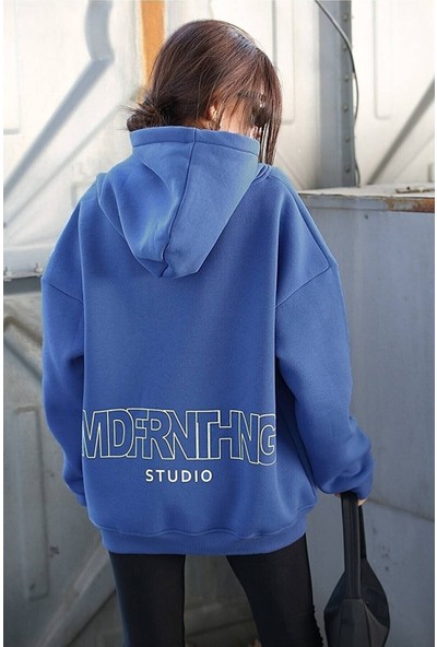 Trend Seninle Kadın Mad For Nothing Baskılı Oversize Kapüşonlu Sweatshirt Trend Seninle Kadın Mad For Nothing Baskılı Oversize Kapüşonlu Sweatshirt
